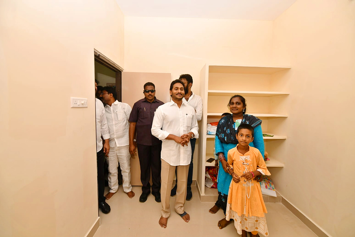 Photos Gallery Inside: AP CM YS Jagan Gudivada Visit To Distribute TIDCO Houses - Sakshi